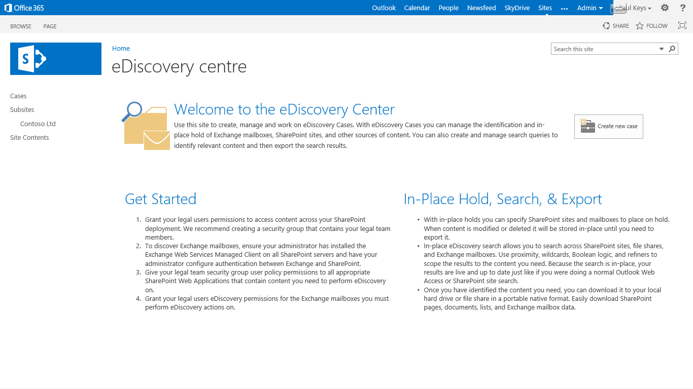 Paul Keys's SharePoint Blog: SharePoint 2013: eDiscovery