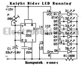 RANGKAIAN PCB: KNIGHT RIDER