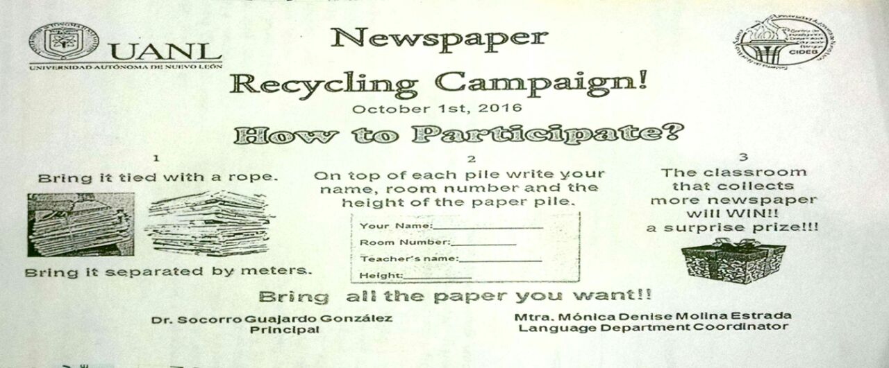 Level 4: Newspaper recycling campaign