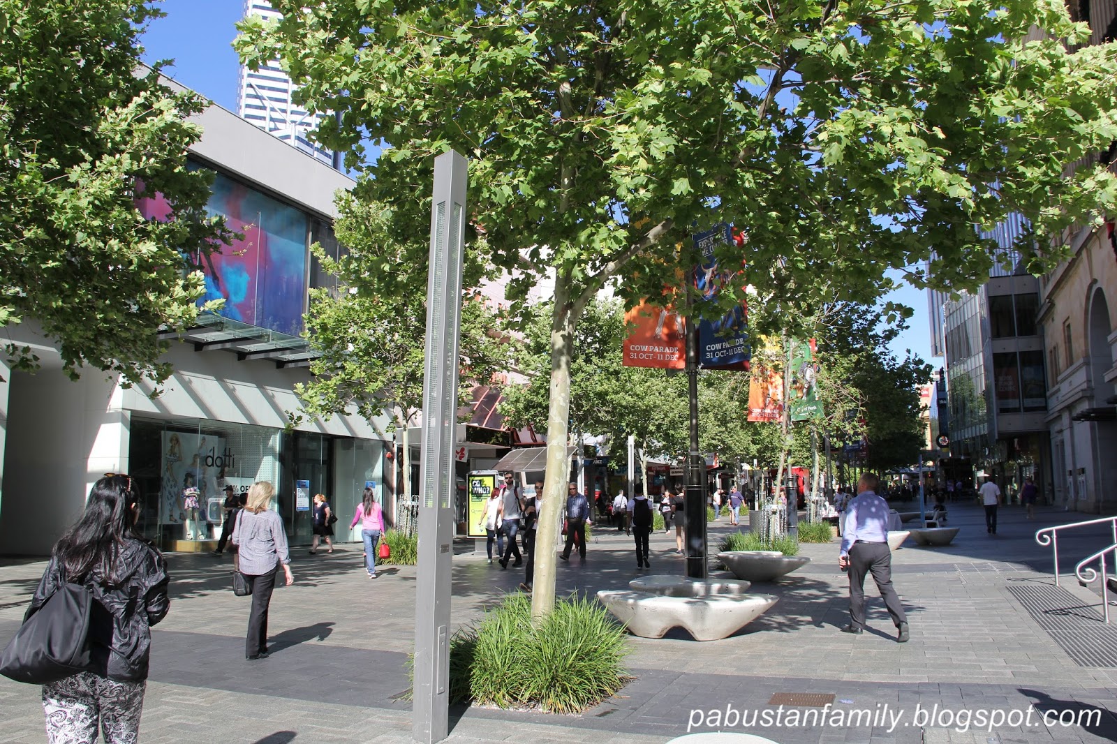 Family Travelogue: Perth City Downtown Hay Street Mall Murray Street ...