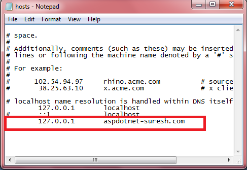 Asma Qureshi: Asp.net host website on local machine with custom url instead of http://localhost ...