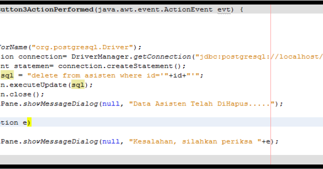 Koneksi Postgresql Pada Java Netbeans