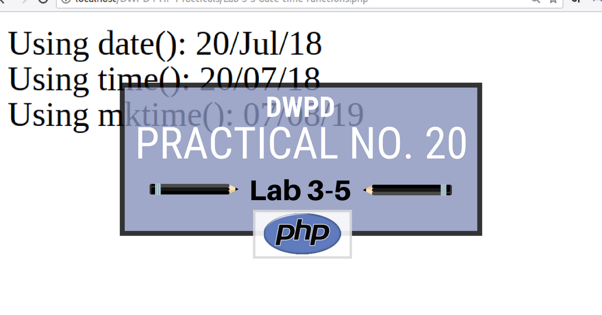 Dwpd 3 5 Write Php Script To Display Date Formats Using Date Time Functions