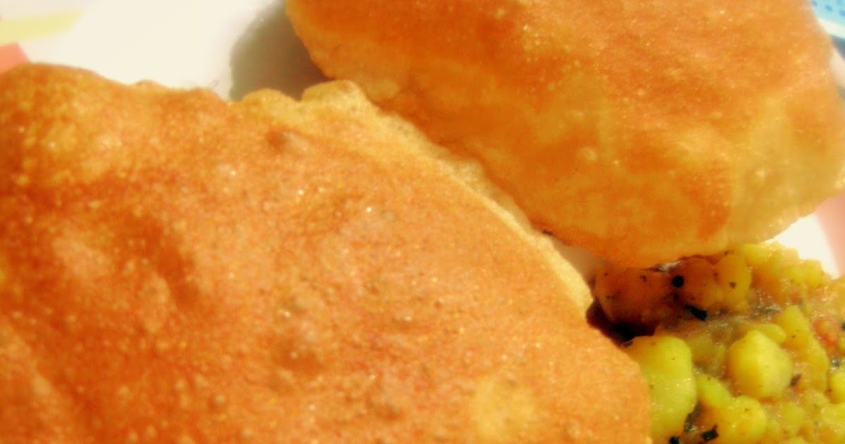 madhuri's kitchen: Poori Aloo Sabji / Poori Dumpala Koora / Poori ...