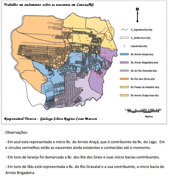 Arroio Araçá-Nosso Rio Guri: Nascentes e Bacias Hidrográficas de Canoas/RS