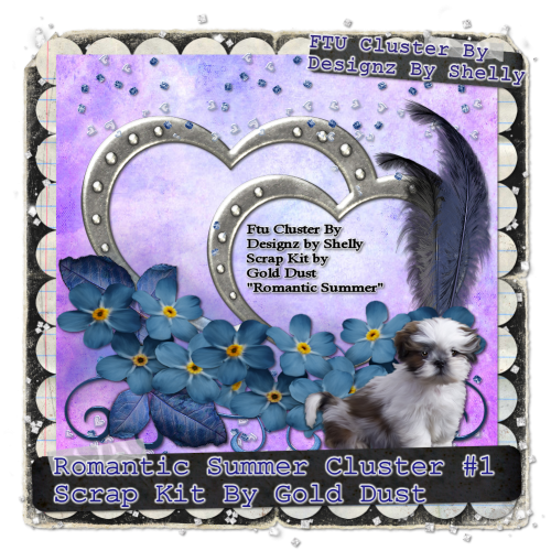 Designz By Shelly: FTU Cluster using Gold Dusts FTU Scrap Kit "Romantic ...