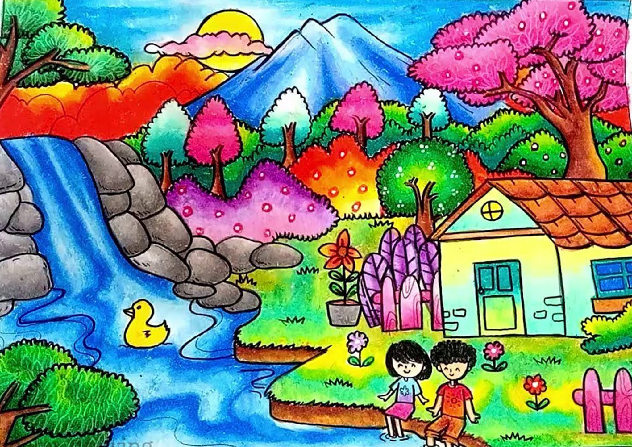 Kumpulan hasil juara lomba mewarnai ~ Belajar Kaligrafi Islami - qodirsmart