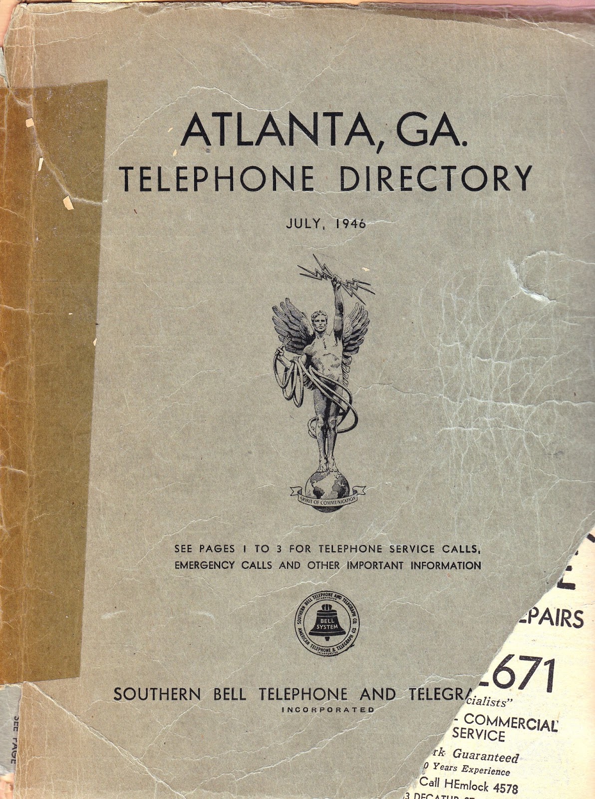 INSIDE BOB FOREMAN'S BRAIN PART 2: COVER ART: ATLANTA TELEPHONE ...
