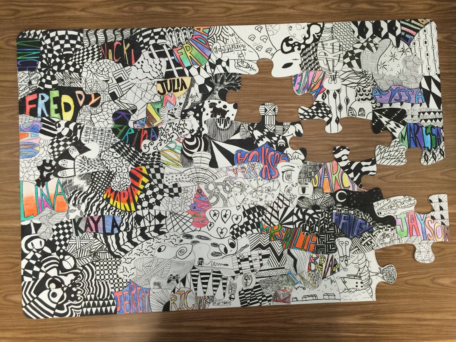 Mrs. Wille's Art Room: Advanced Art class puzzle
