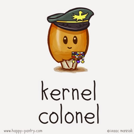 Isaac Marzioli: illustrations: Happy Pantry: fun with corn kernels...