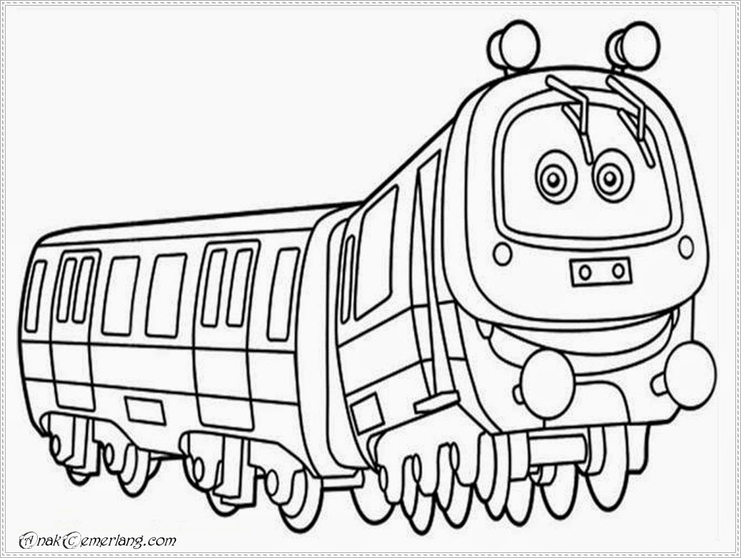 Mewarnai Kereta Printable Tk Paud Diwarnai Sketsa Getcolorings Kartun ...
