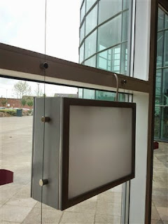 The Green I Signs Blog: double sided illuminated menu display case on ...