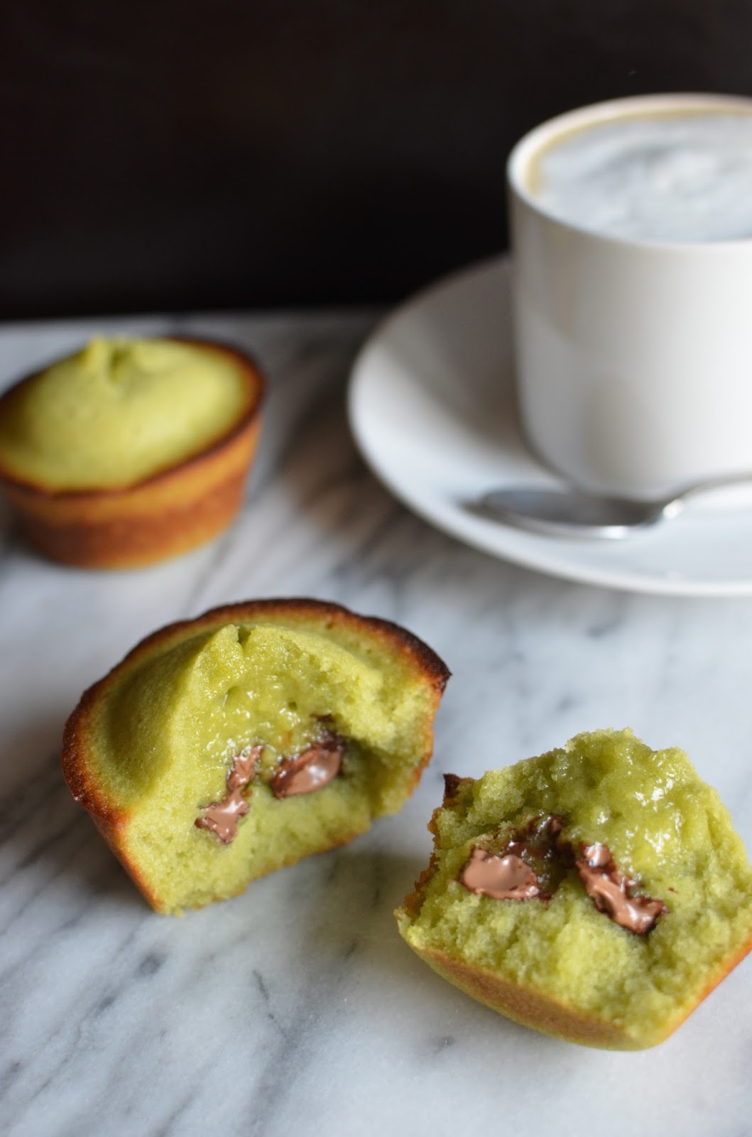 Playing with Flour: Matcha financiers...with white or milk chocolate ...