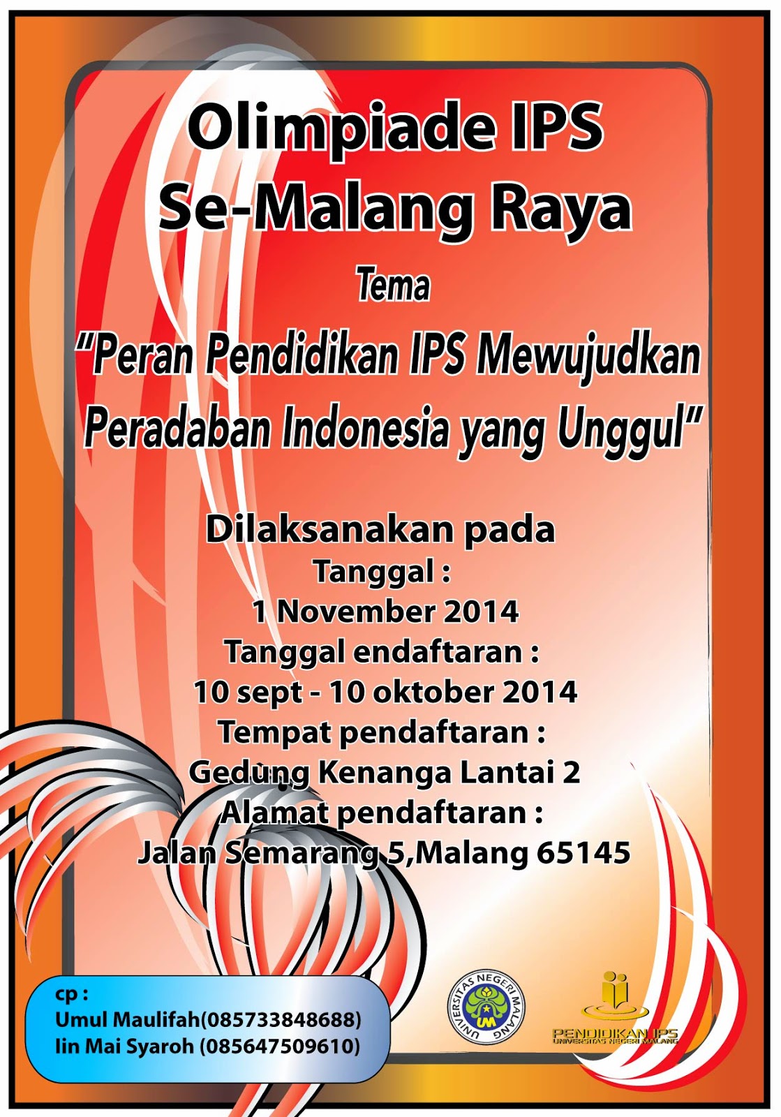POSTER OLIMPIADE IPS SE-MALANG RAYA UNIVERSITAS NEGERI MALANG ...