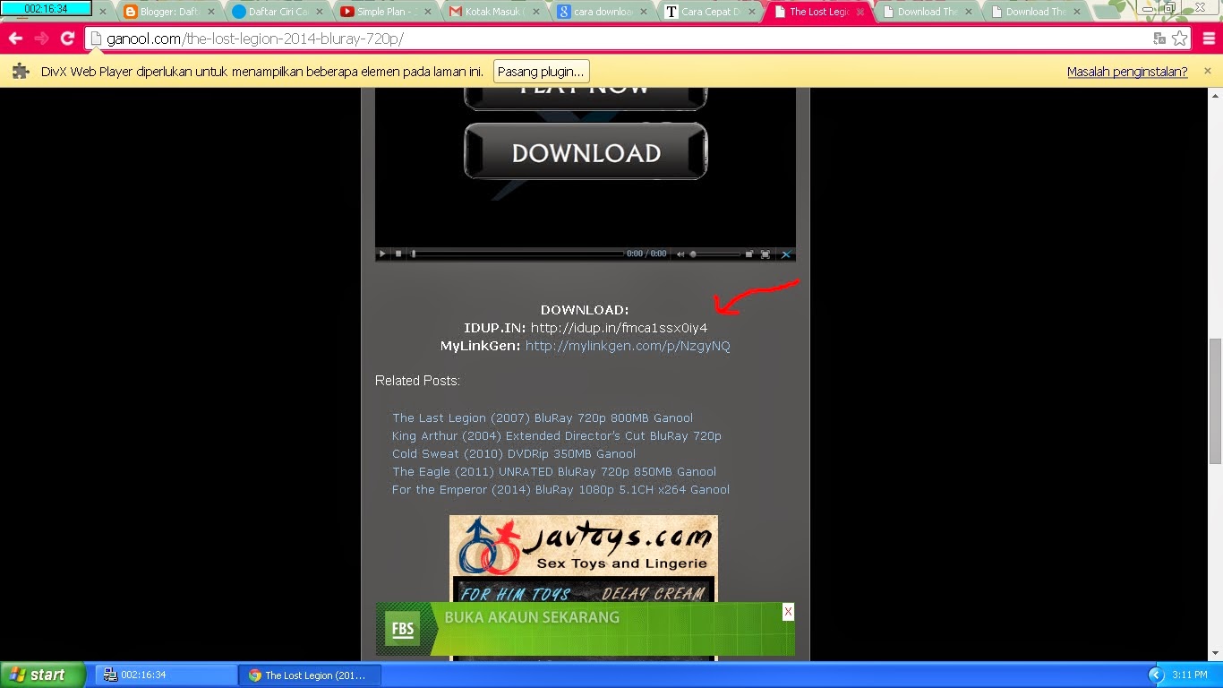 Cara Mudah Download Film di Ganool