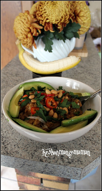 Keskonmangemaman?: Veggie bowl : riz thaï frit piment, crème de coco ...