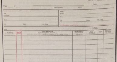 Virginia Beach Fire Academy: Examples of Shipping Papers | HAZMAT ...