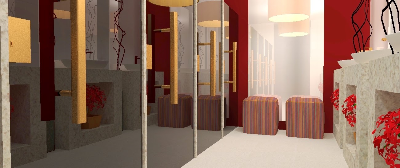 A R Interiores: Banheiro Boate