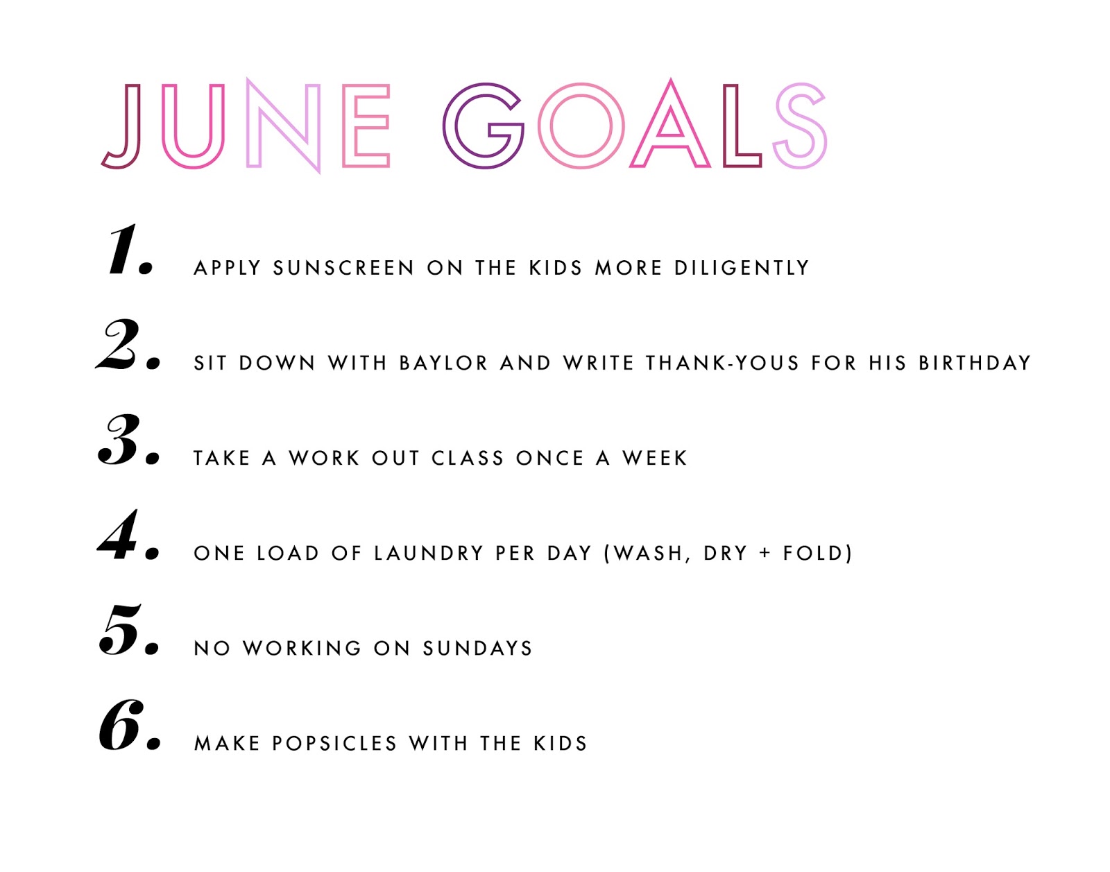HEN & CO. : June Goals