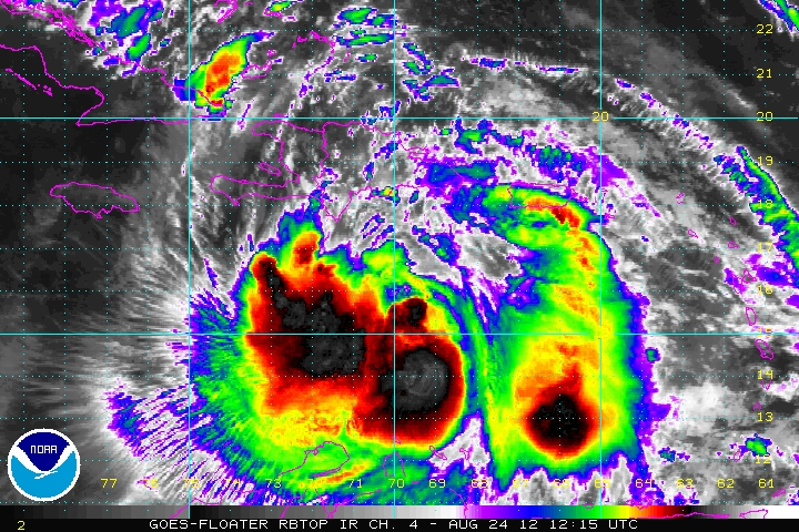 Tropical Storm Issac Has Strengthened Somewhat This Morning.