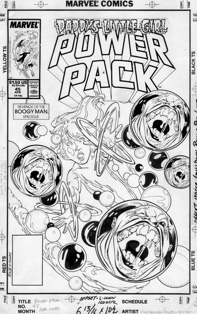 Marvel Comics of the 1980s: 1989 - Anatomy of a Cover - Power Pack #45