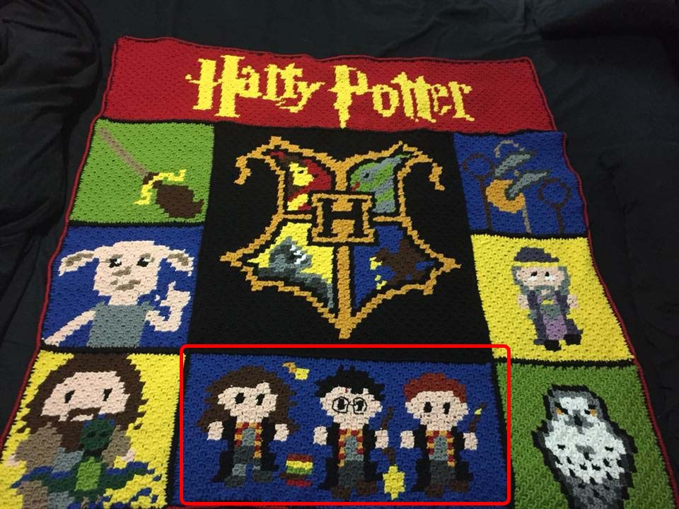 Ravenpuff & Magic Stuff: Harry Potter Crochet c2c squares