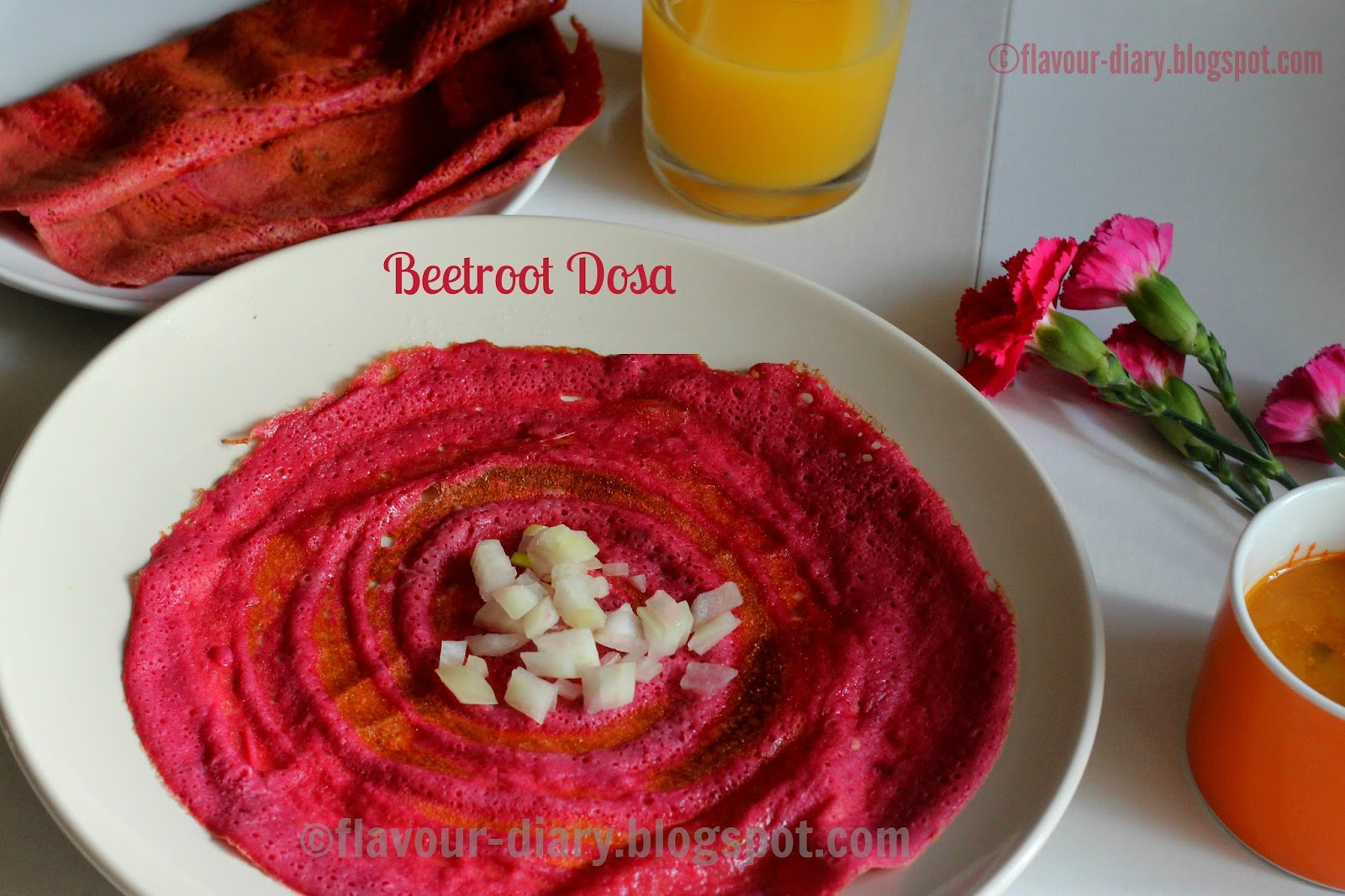 Flavour Diary: Beetroot Dosa | Dosa Recipe | South Indian Breakfast ...