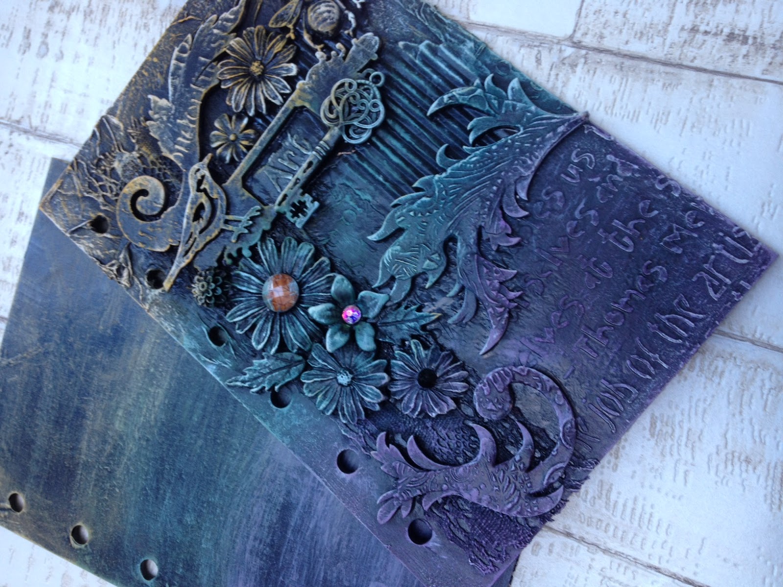 Powertex UK Blog : Mixed Media Journal cover inspired by William Morris