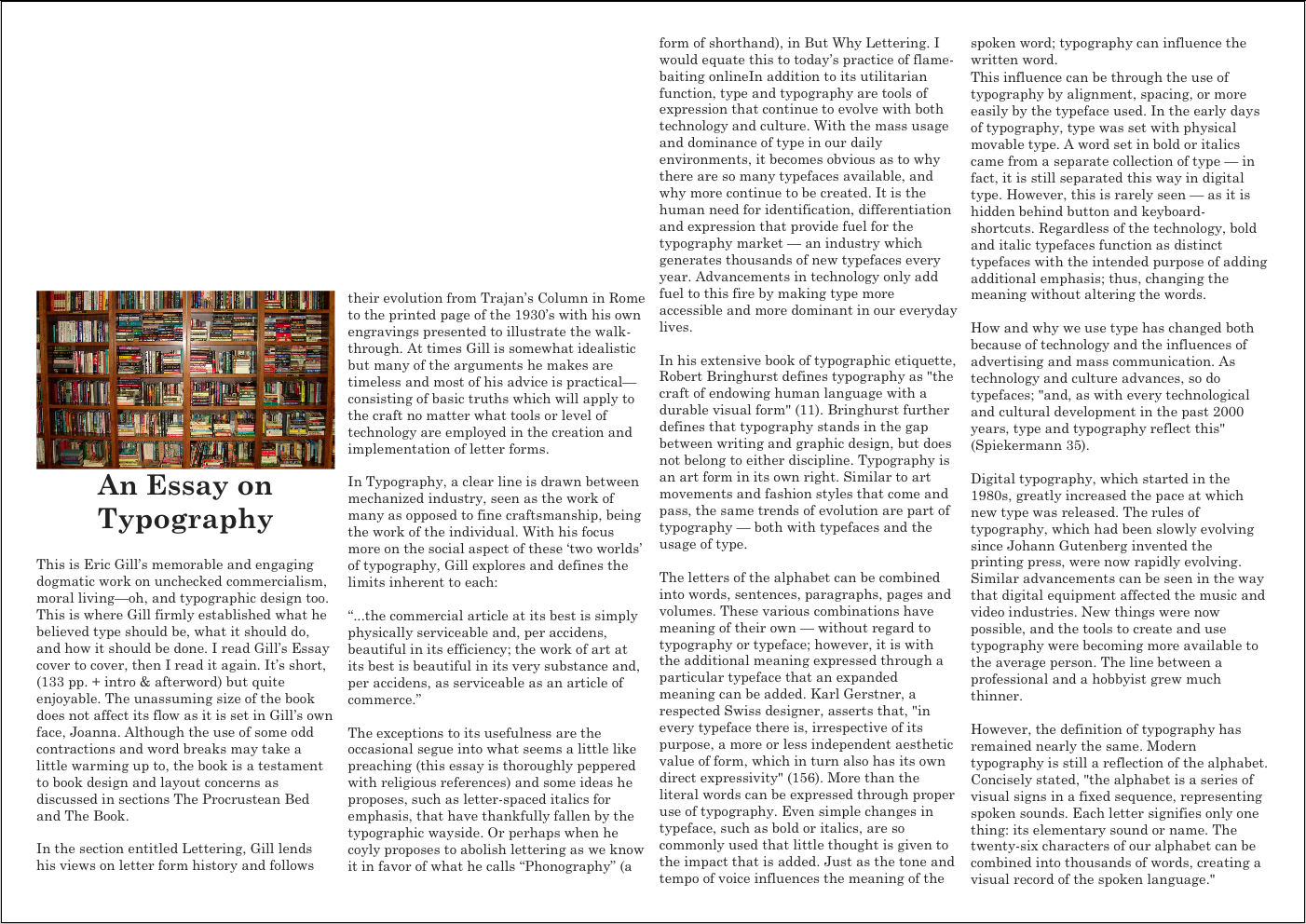 Design Practice: Design - Double page layout