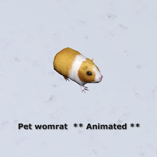 Simming in Magnificent Style: Pet Womrat ** Animated