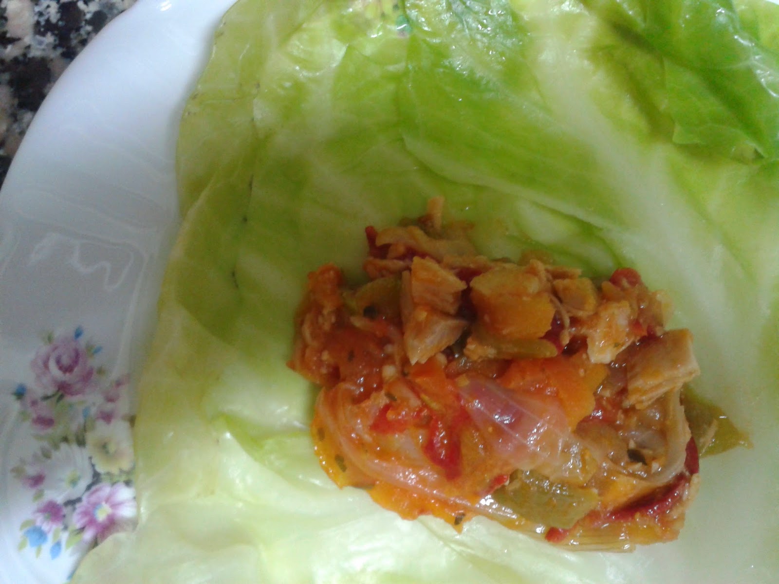 La cocina de Beli: Repollo relleno de bonito y pisto