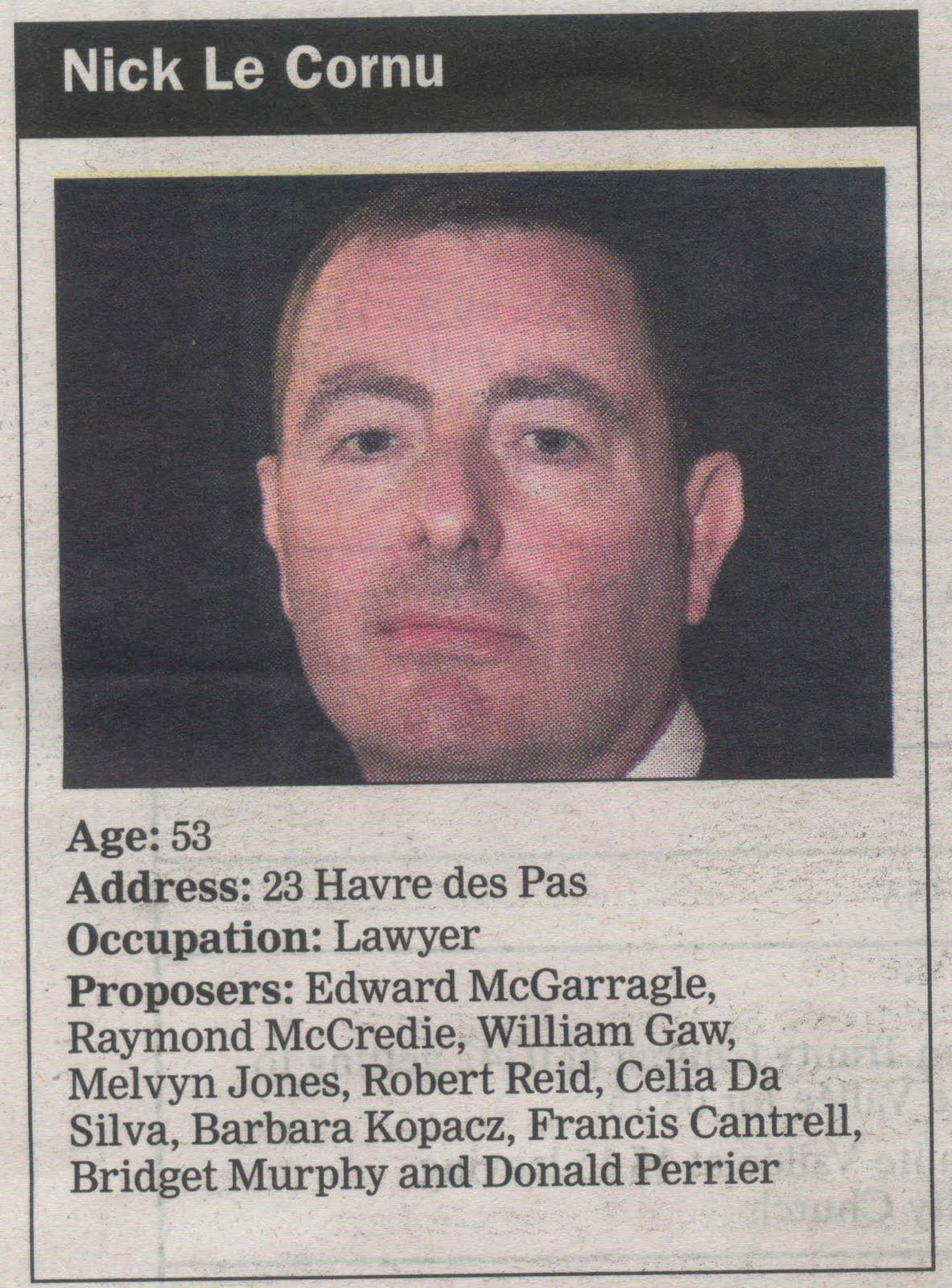 District No.1, St Helier: September 2011