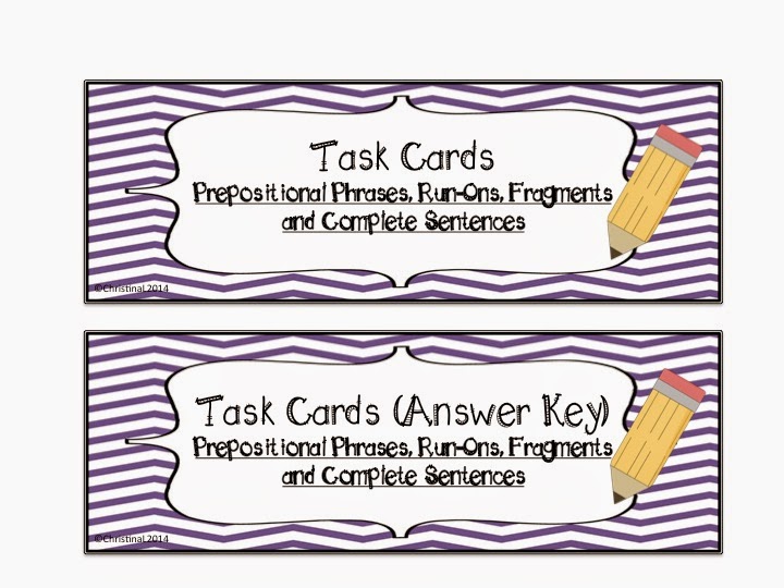 The Best of Teacher Entrepreneurs: Language Arts - "Task Cards ...