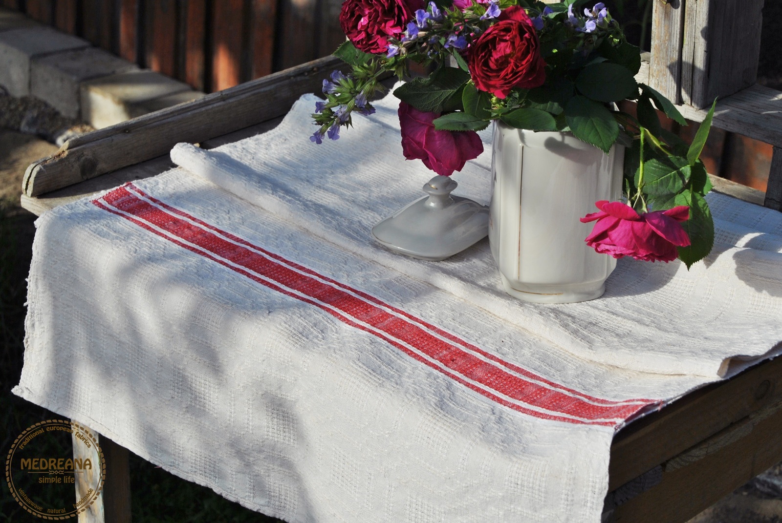 Medreana: Antique European Linen Table Runner/Homespun antique table ...