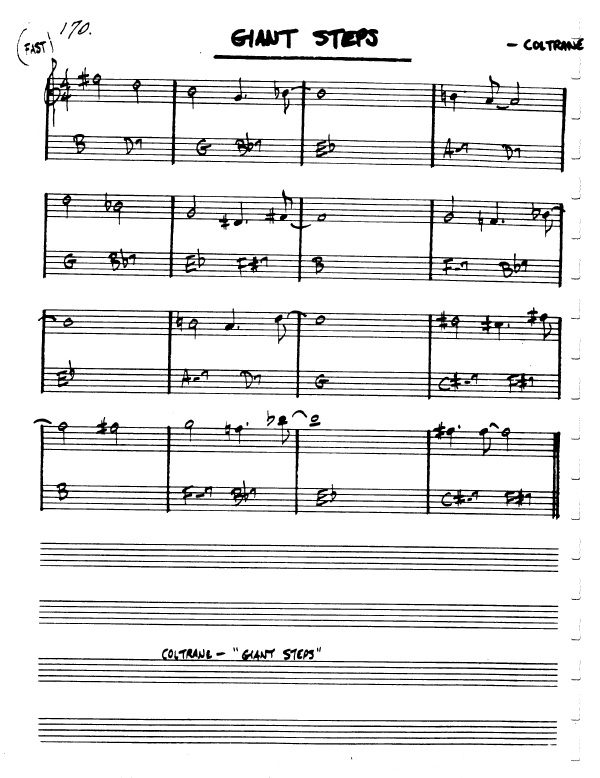 John Coltrane - Giant Steps | Partituras para Violin