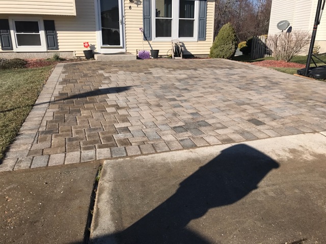 Custom Stoneworks & Design Inc.: Existing Paver Driveway we made BIGGER