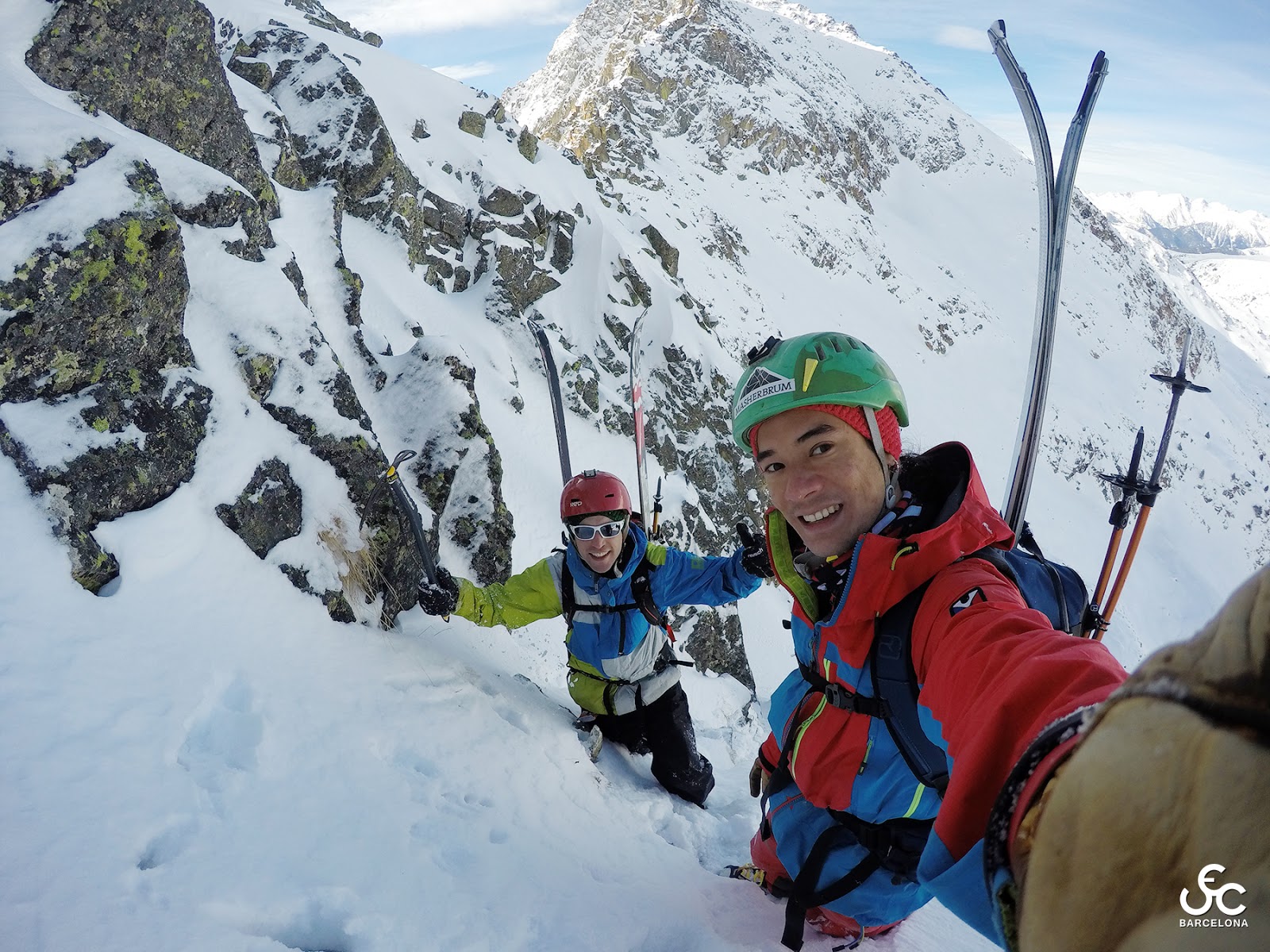 UEC Barcelona SAME: Couloir al pic Baix del Cubil, test de la pala i ...