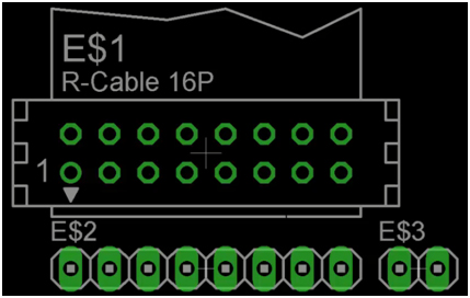 Eagle PCB - Rangkaian DMD P10 Konektor to Arduino - Ramaidar Elektronika