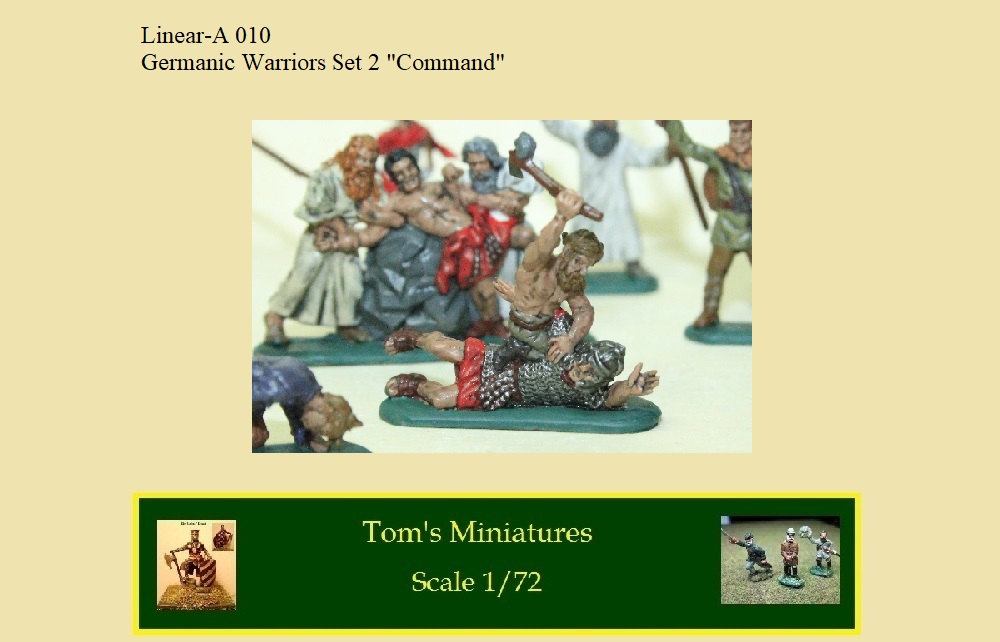 Tom's Miniatures in 1/72: Linear-A #010 Germanic Warriors Set 2 ...
