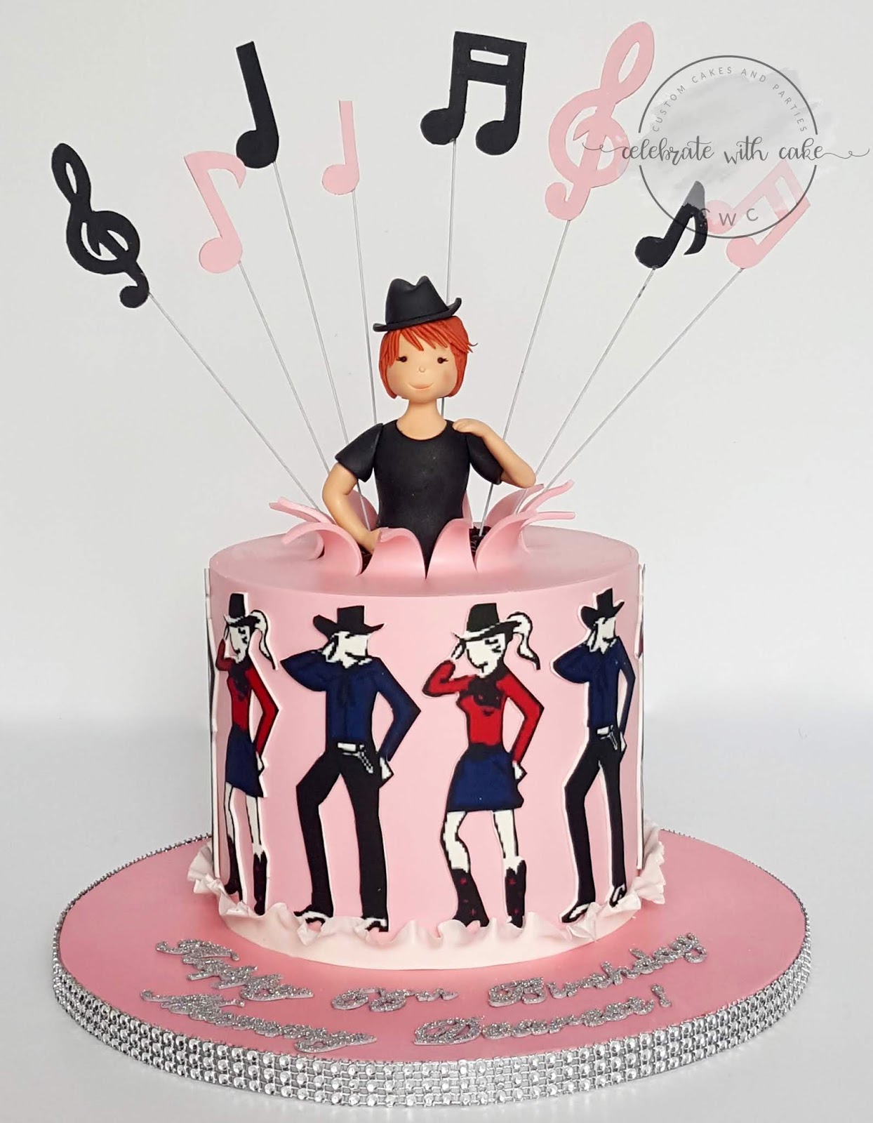 Celebrate with Cake!: Line Dancing single tier Cake