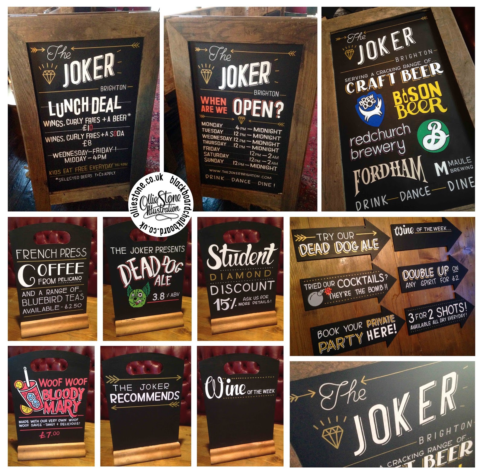 Chalkboard Artist by Ollie Stone: Assorted chalkboards, signage and ...
