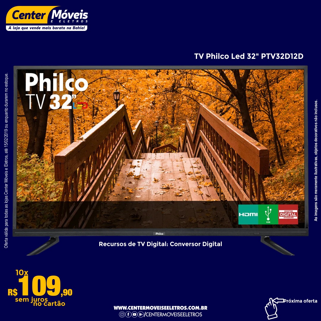 TVs e Smart TVs em promoção na Center Móveis e Eletros!