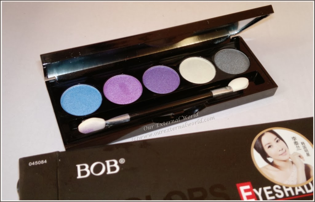 BOB 5 Colors Eyeshadow Palette - Review and Swatches