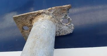 Sailing Whimsy: Repairing the mast compression post base