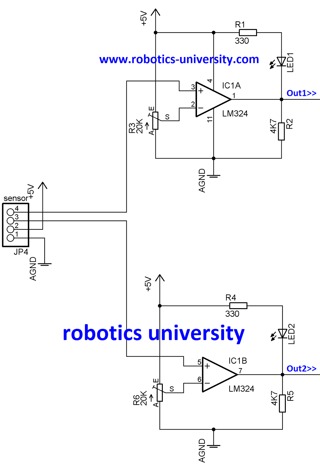 Skematik Sensor Robot3 | Robotics University