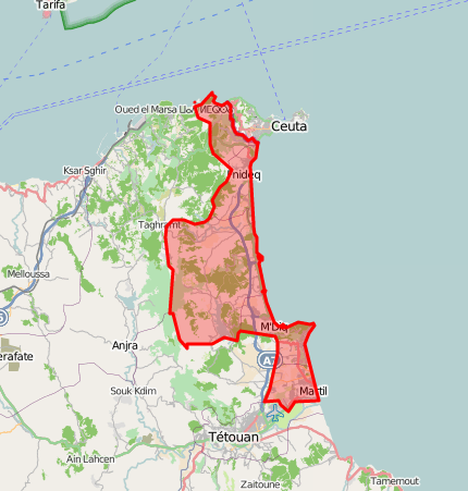 Préfecture de M'diq-Fnideq - Maroc Maps