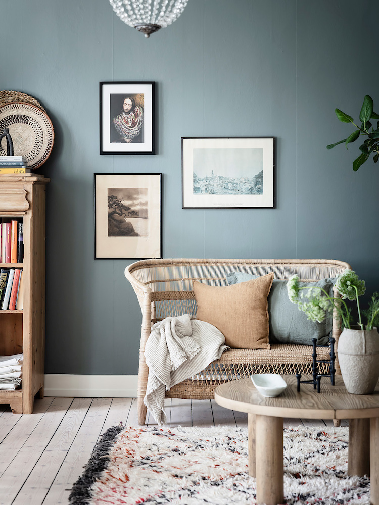 my scandinavian home: Get The Look: A Cosy Blue and White Swedish Pad