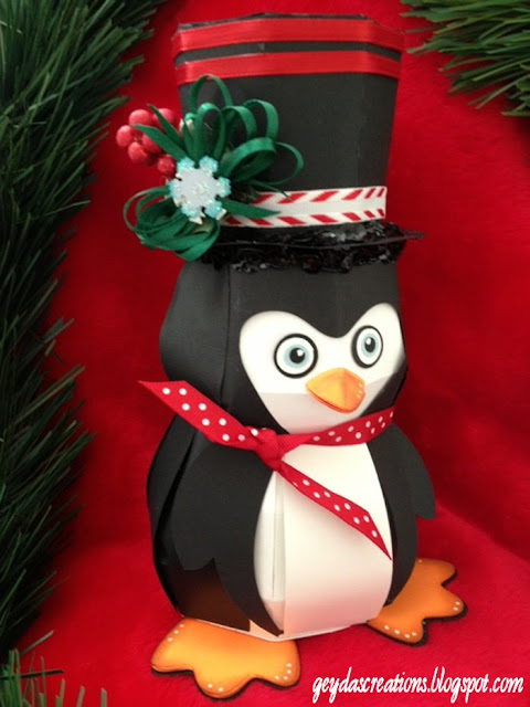 Paper Craft Creations: Robbie The 3D Christmas Penguin