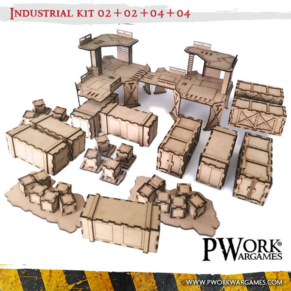 Wargame News and Terrain: Pwork: New MDF Scenery - Industrial Kit 2x02 ...