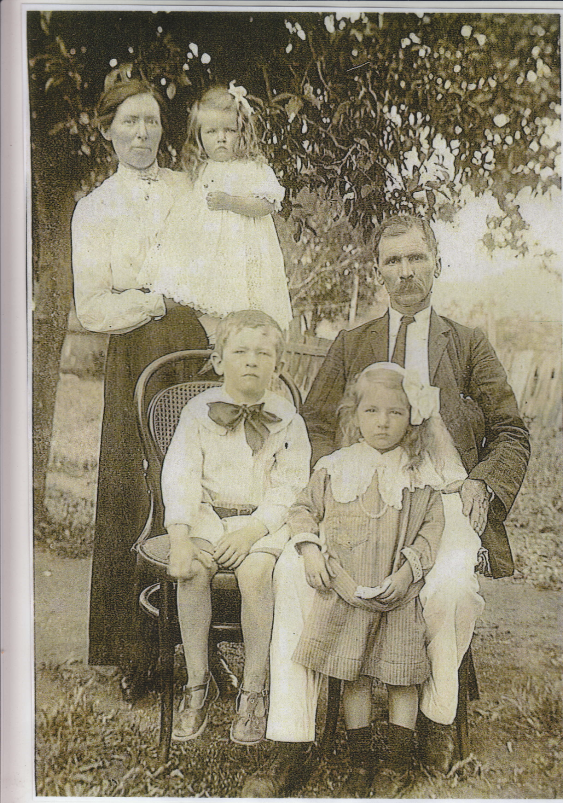 Old Images of Rylstone District: Alice and Tom Keech with children